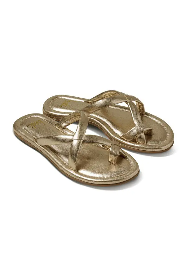 Beek Sungem Leather Sandals - Gold