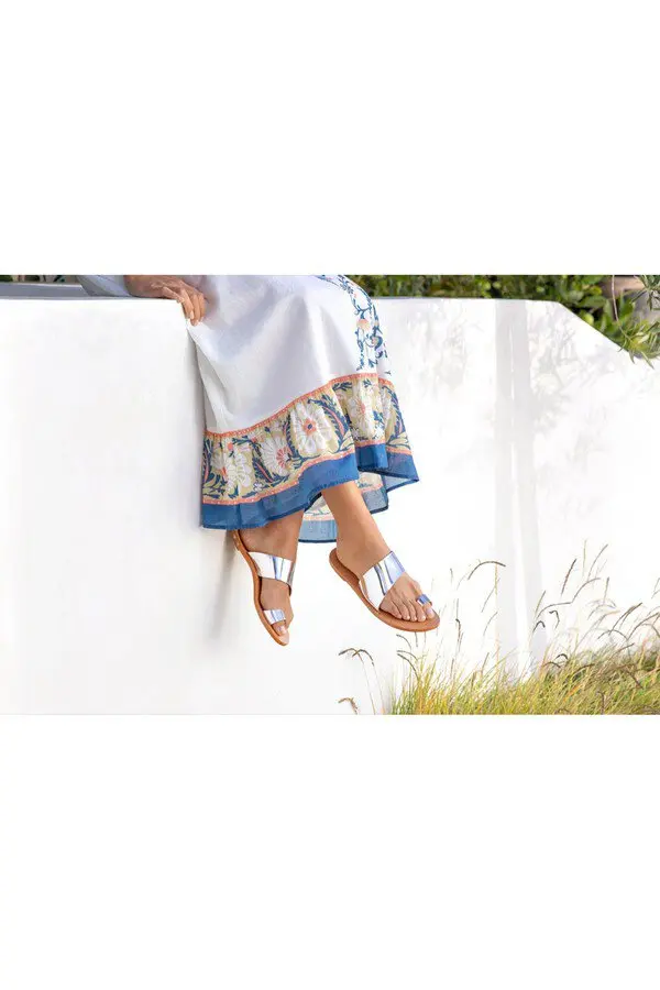 Beek Finch Leather Toe-ring Sandals By - Silver