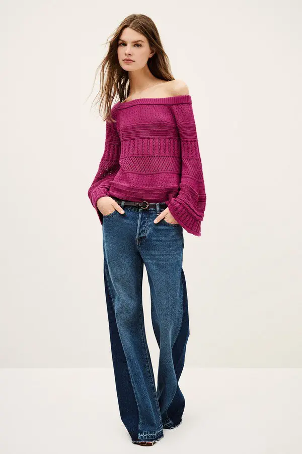 Ba&sh Daxie Long-sleeve Sweater - Pink