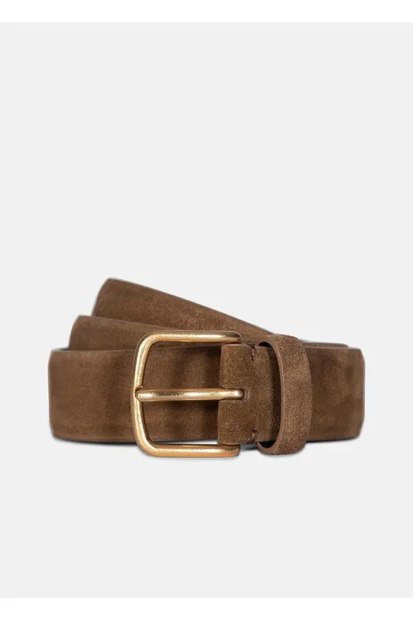 Vince 32mm Suede Belt - Natural