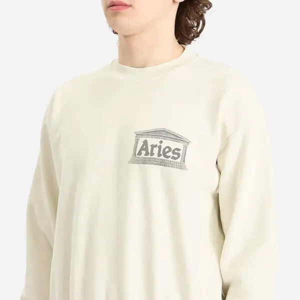 Aries Premium Aged Temple Sweatshirt - Off White