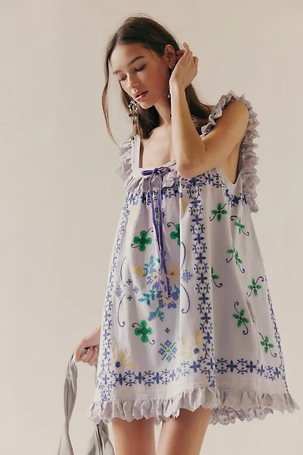 knee length dresses for ladies Bali Marlene Mini Dress Vintage Combo / M main image 0