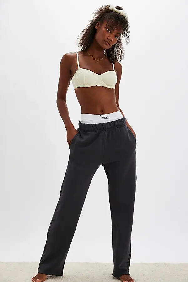 Nsf Rowan Straight Leg Sweatpants - Light Black