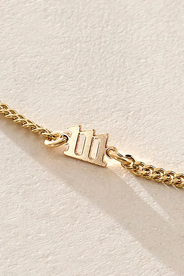 SET & STONES Angel Number Gold Bracelet - 111