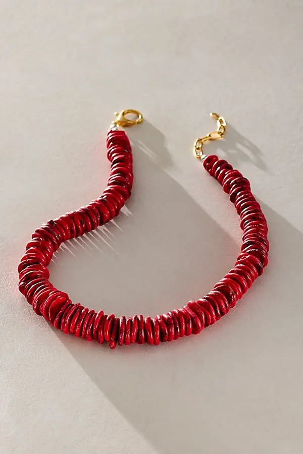 ALV Gill Disc Necklace - Red