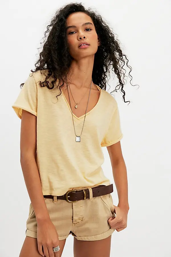Free People We The Free Take 2 Tee - Apricot Gelato
