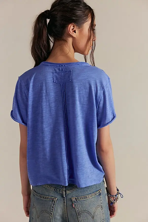 Free People We The Free Take 2 Tee - Cornflower Combo
