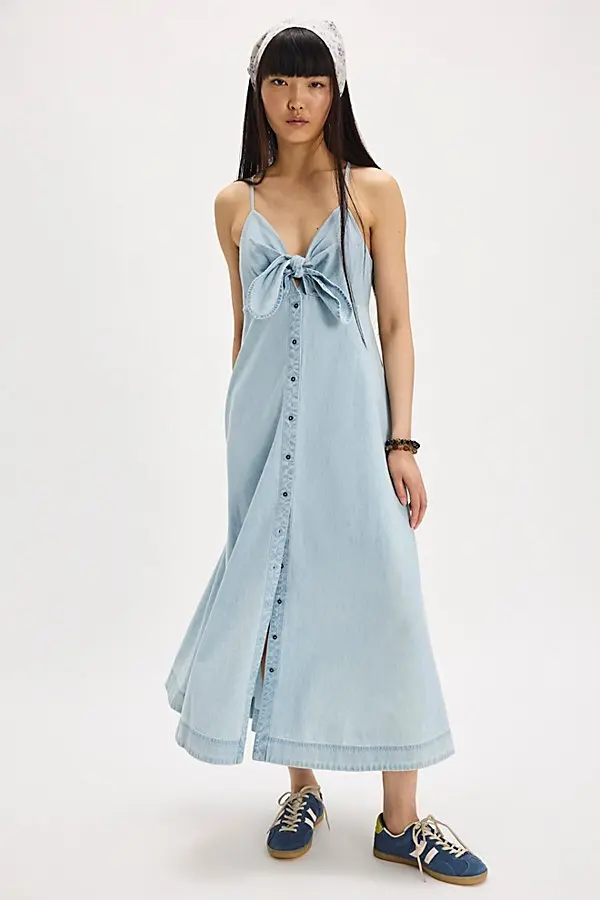 knee length dresses for ladies Free People Via Midi Dress – The Cadillac Cowgirl main image 1