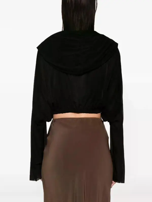 Rick Owens Cropped Hooded Blouse