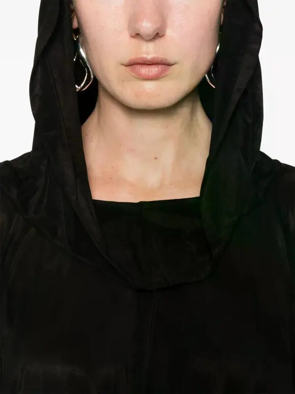 Rick Owens Cropped Hooded Blouse