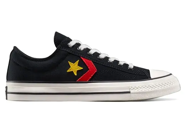 CONVERSE Star Player 76 Ox Daily Paper Sneakers - Black/fern Green/cyber Yellow