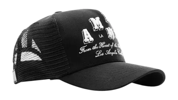 Amiri Varsity Trucker Cap - Black