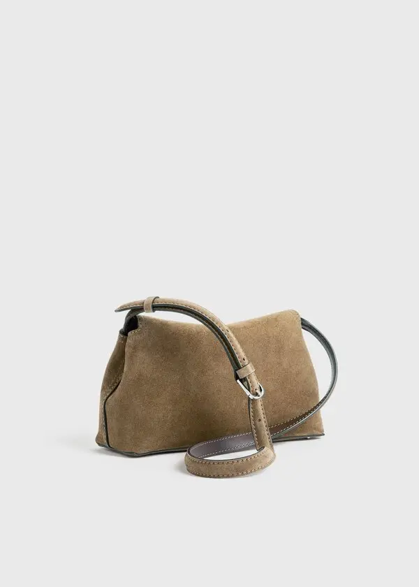 TOTEME T-lock Suede Clutch - Brown