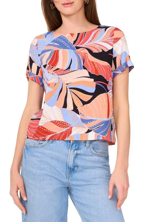 Vince Camuto Palm Print Top
