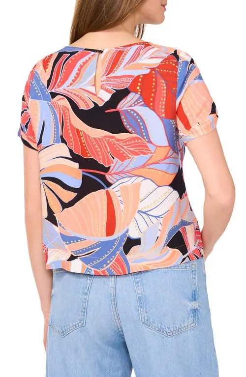 Vince Camuto Palm Print Top