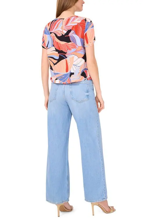 Vince Camuto Palm Print Top