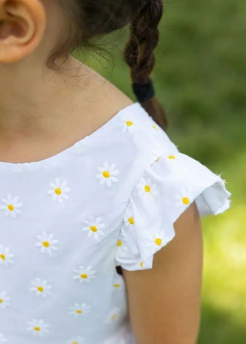 FLORENCE EISEMAN Embroidered Daisy Dress