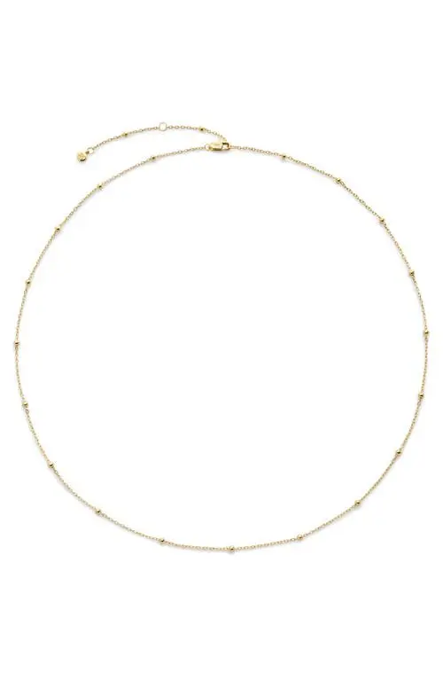Monica Vinader 14k Gold Beaded Chain Necklace - 14kt Solid Gold