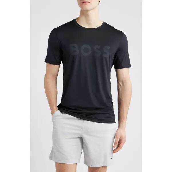 BOSS Tee Active Slim Fit Performance Logo Graphic T-shirt - Black