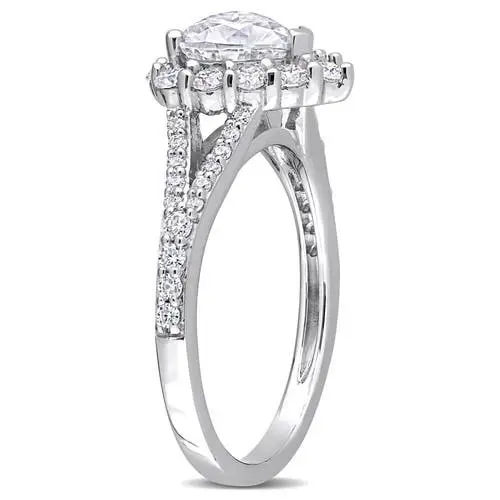 JULIANNA B. Moissanite Heart Halo Ring