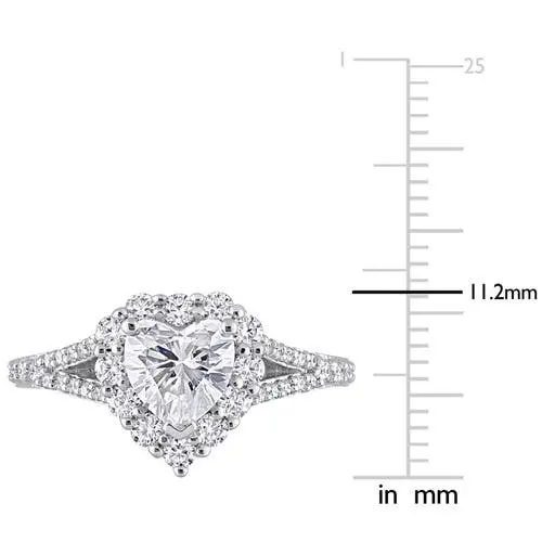 JULIANNA B. Moissanite Heart Halo Ring