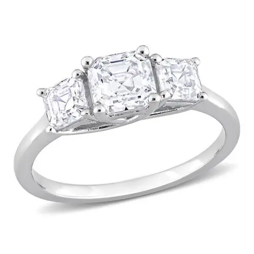 JULIANNA B. 1-5/8ct Dew Moissanite 3-stone Ring - Sterling Silver