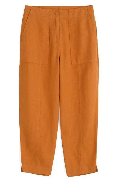 SEASALT CORNWALL Saltings Cropped Linen Pants