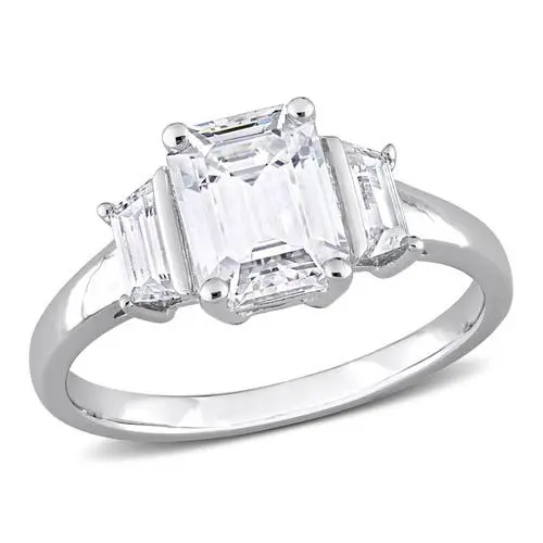 JULIANNA B. Moissanite Octagon Ring - Sterling Silver