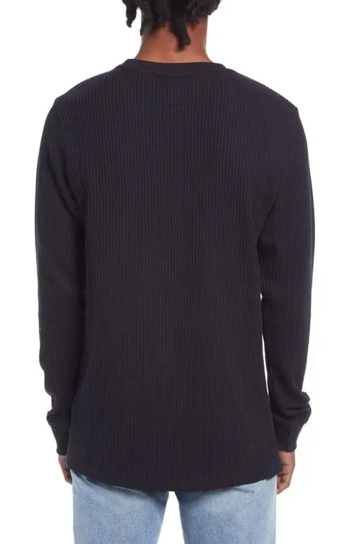 Rvca Day Shift Thermal Long Sleeve Shirt - Blk-black