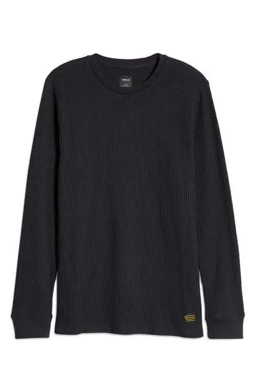 Rvca Day Shift Thermal Long Sleeve Shirt - Blk-black