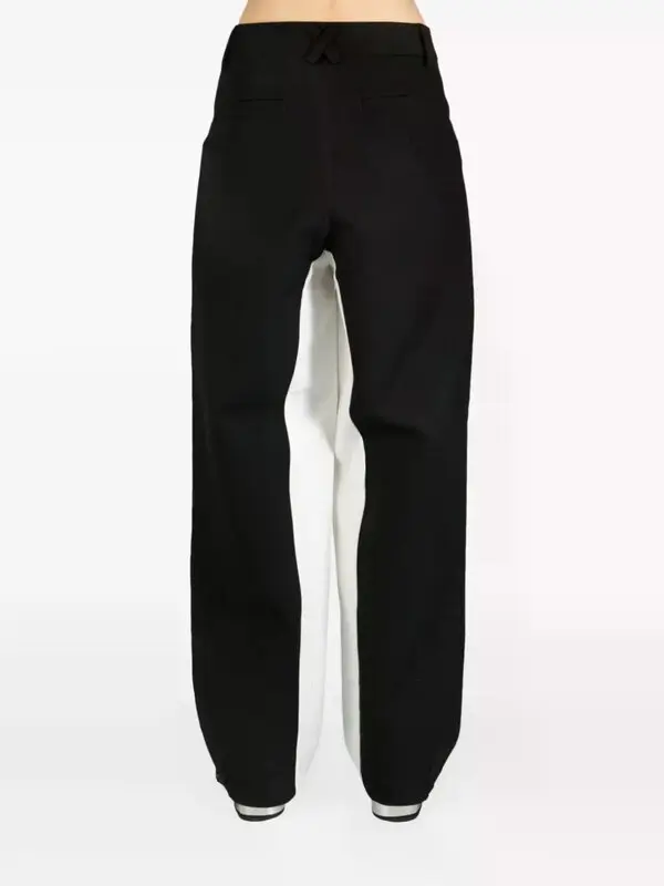 FAX COPY EXPRESS Two-tone Wide Leg Trousers