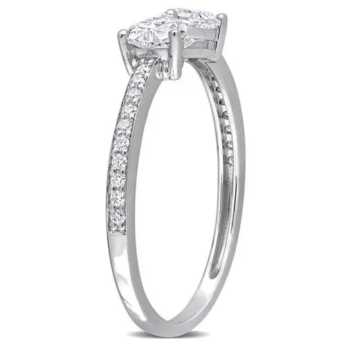JULIANNA B. Moissanite Duo Heart Ring