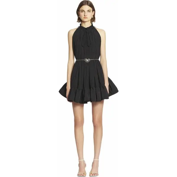 LANVIN Short Dress With Ruffles - Black