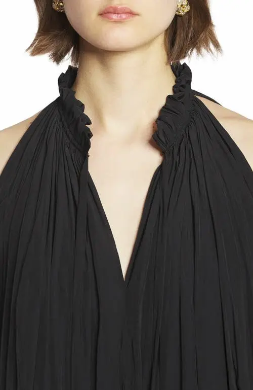 LANVIN Short Dress With Ruffles - Black