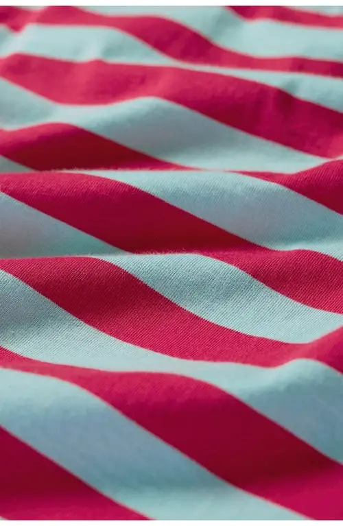 SEASALT CORNWALL Sailor Stripe Organic Cotton T-shirt - Scallion Raspberry