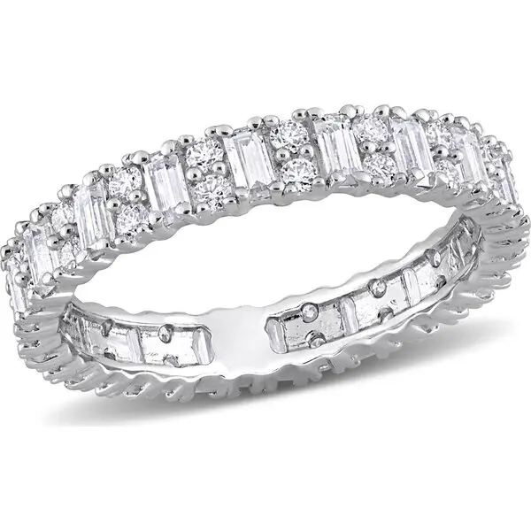 JULIANNA B. Moissanite Eternity Ring - Sterling Silver