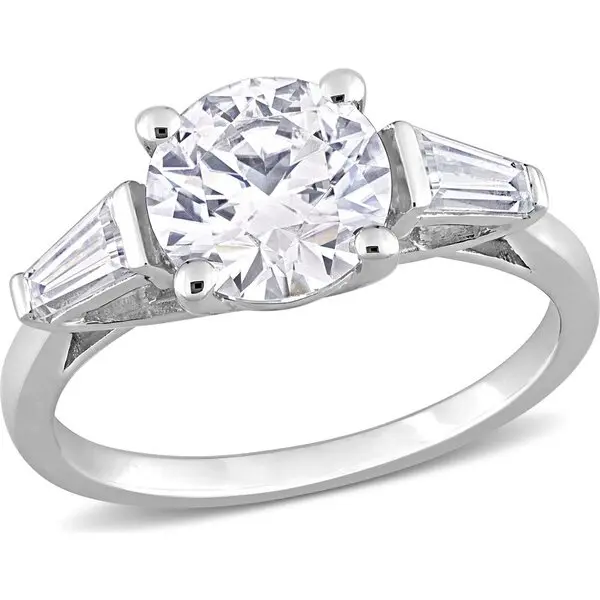 JULIANNA B. Moissanite 3-stone Ring - Sterling Silver