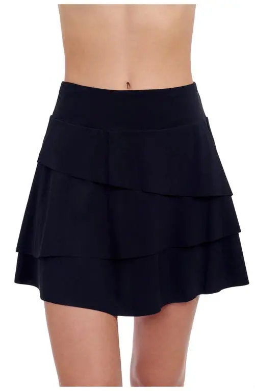 GOTTEX Layered Swim Cover Up Skirt - Black