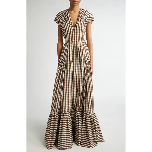 lipstick with brown dress Brown Polka Dot Drop Waist Midi Dress  Clothe Boutique
