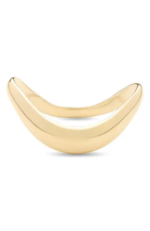 Lana Jewelry Skinny 14k Gold Curved Bubble Ring - Yellow Gold