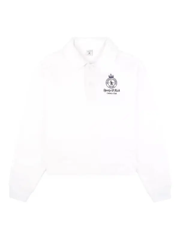 SPORTY & RICH Crown Country Polo Top - White