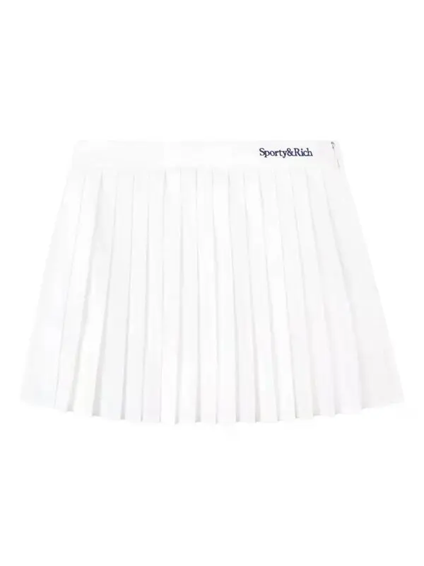 SPORTY & RICH Anae Mini Skirt - White