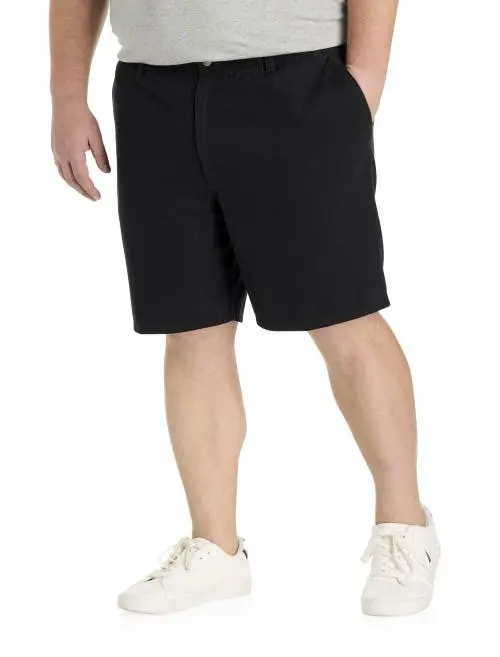 HARBOR BAY BY DXL Elastic Waist Relaxed-fit Denim Shorts - Black