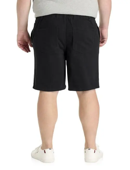 HARBOR BAY BY DXL Elastic Waist Relaxed-fit Denim Shorts - Black