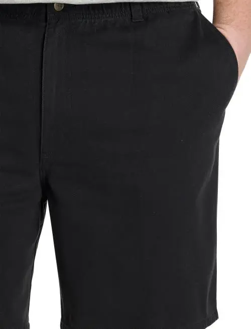 HARBOR BAY BY DXL Elastic Waist Relaxed-fit Denim Shorts - Black