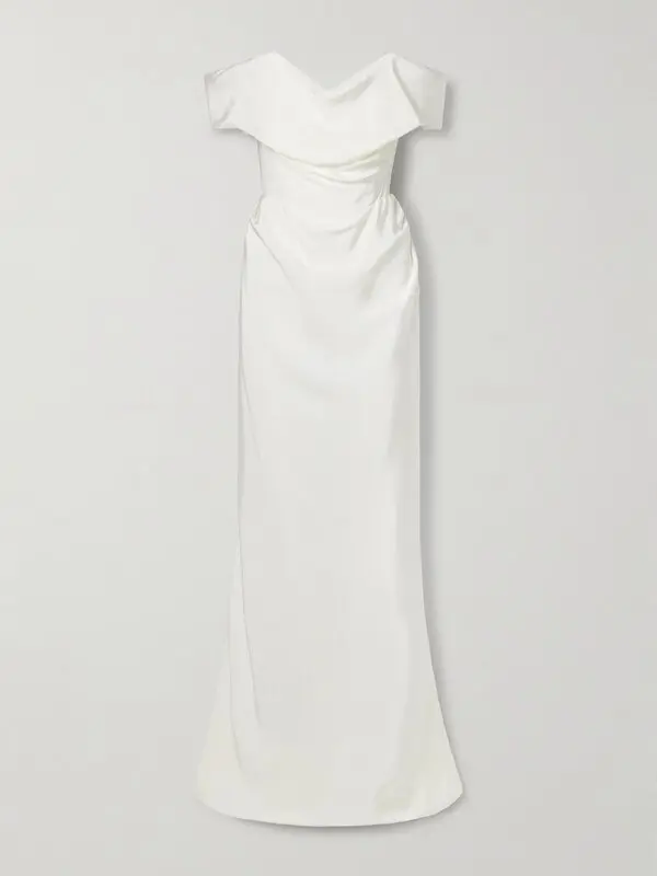 VIVIENNE WESTWOOD Nova Cocotte Off-the-shoulder Gown - Neutrals