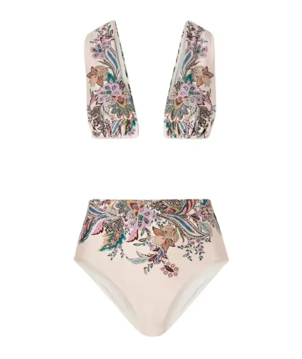 Zimmermann Rhiannon Floral-print Bikini - Off-white