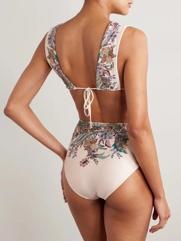 Zimmermann Rhiannon Floral-print Bikini