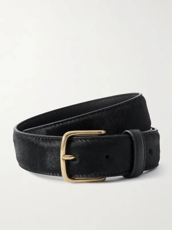 THE ROW Pony Hair Belt - Black