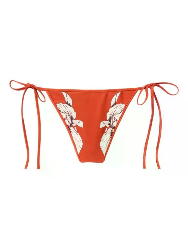 La DoubleJ Floral-print Bikini Bottom - Orange